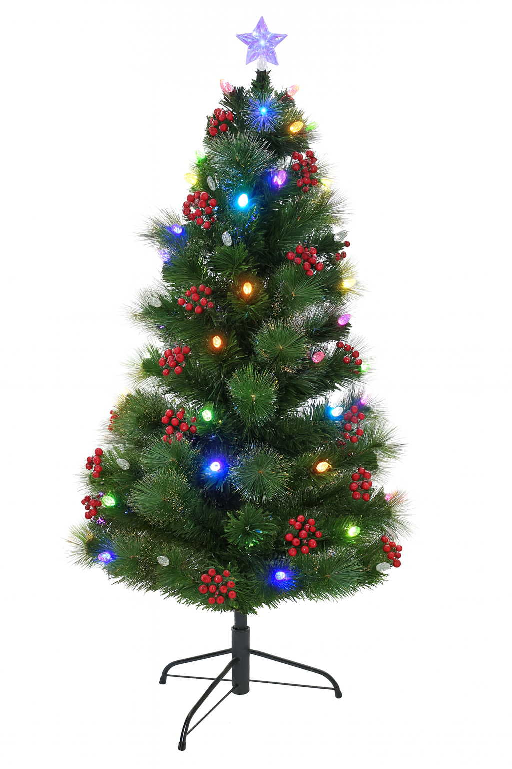 150cm Green Christmas Tree with Full LED Multicolour Lights – Infinity